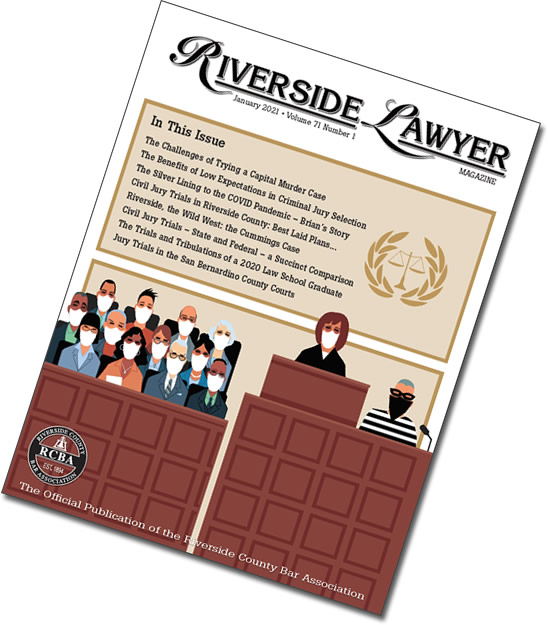 Current Issue of the Riverside Lawyer Magazine