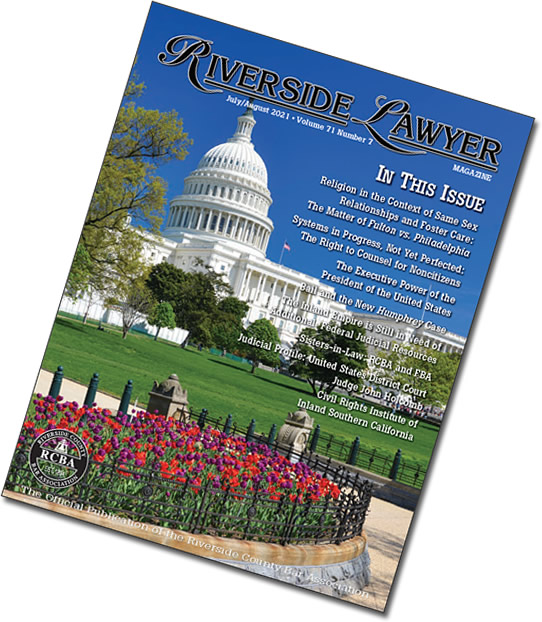 Current Issue of the Riverside Lawyer Magazine