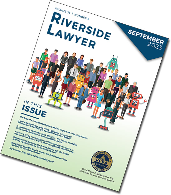 Current Issue of the Riverside Lawyer Magazine
