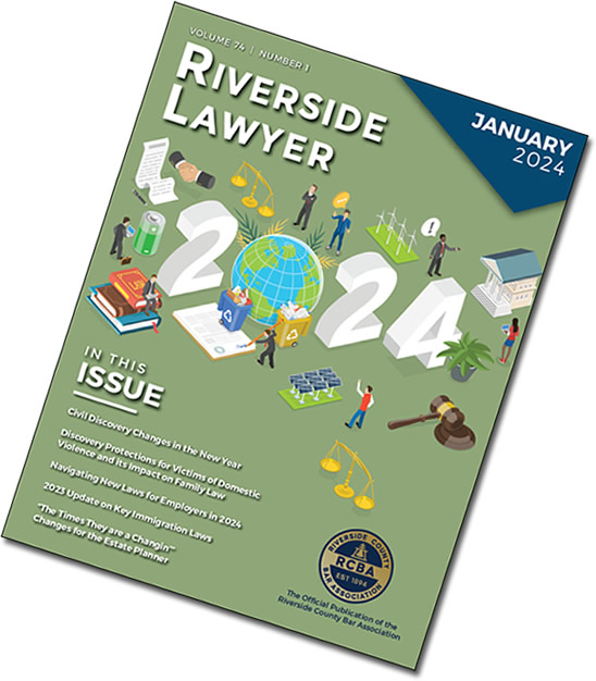 Current Issue of the Riverside Lawyer Magazine