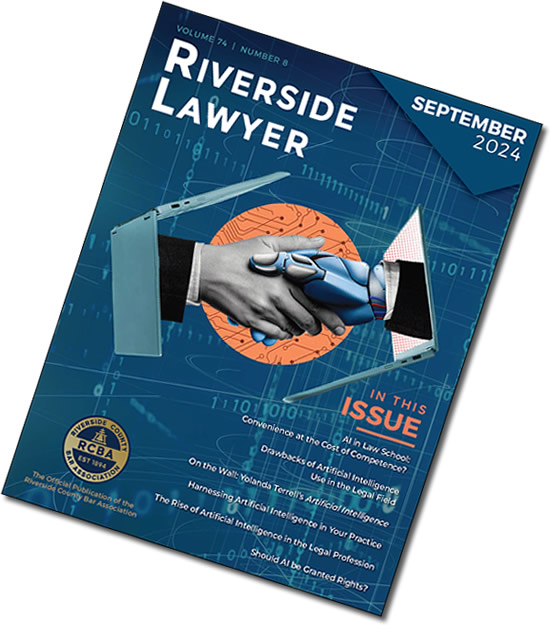 Current Issue of the Riverside Lawyer Magazine